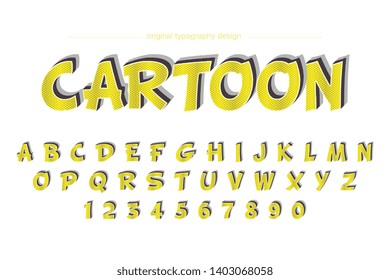 Yellow Comics Typography Design Font Stock Vector (Royalty Free ...