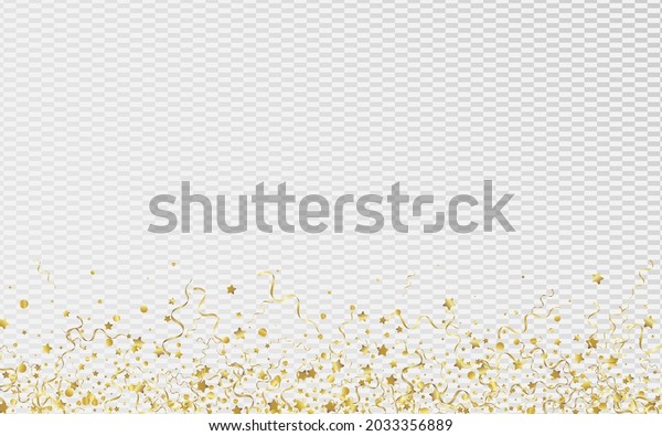 Yellow Confetti Swirl Vector Transparent Background Stock Vector ...