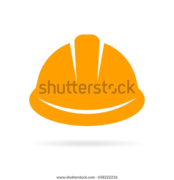 Yellow Construction Hard Hat Icon Isolated Stock Vector (Royalty Free ...