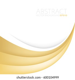 Yellow Curve Line Vector Background Overlap Stock Vector (Royalty Free ...