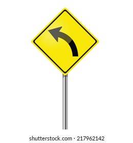 Yellow Curve Sign Stock Vector (Royalty Free) 217962142 | Shutterstock