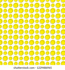 Yellow Curved Shape Circle Dots Polka Stock Vector (Royalty Free ...