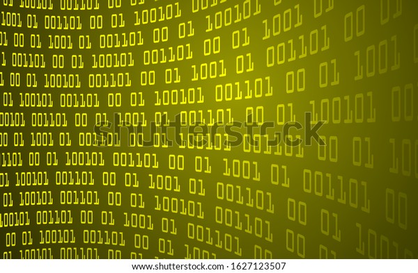 Yellow Cyber Circuit Future Technology Concept Stock Vector (Royalty ...
