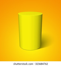 Yellow Cylinder Vector Illustration Stock Vector (Royalty Free ...