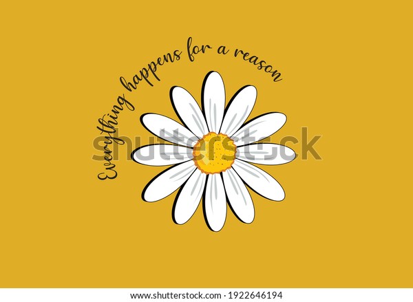 Yellow Daisy Hand Drawn Design Vector Stock Vector (Royalty Free ...