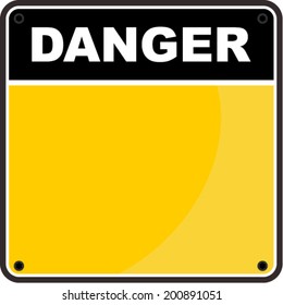 Yellow Danger Sign Stock Vector (Royalty Free) 200891051 | Shutterstock