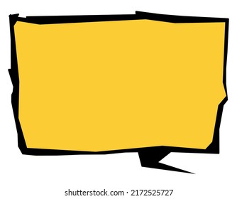 Yellow Dialog Box Template Square Borders Stock Vector (Royalty Free ...