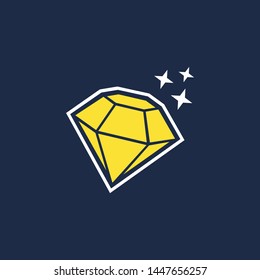 Yellow Diamond Vector Icon Logo Stock Vector (Royalty Free) 1447656257 ...