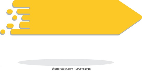 Yellow Direction Arrow Graphic Vector Stock Vector (Royalty Free ...