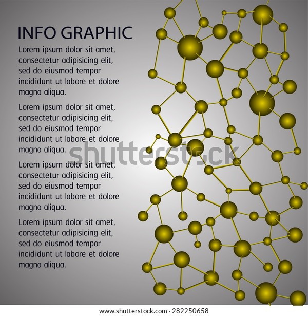 Yellow Dna Symboliconvector Illustrationscience Infographics Template ...