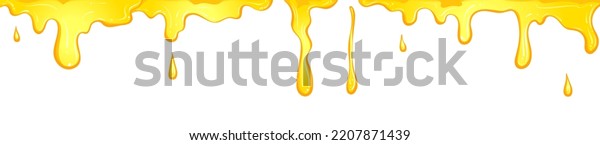Yellow Dripping Paint Vector Dripping Liquid Stock Vector (Royalty Free ...