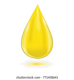 Yellow Drop Isolated On White Background Stock Vector (Royalty Free ...