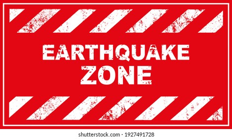 Yellow Earthquake Zone Sign Vector Icon Stock Vector (Royalty Free ...