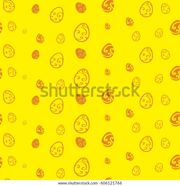 Yellow Easter Egg Seamless Background Vector Stock Vector (Royalty Free ...