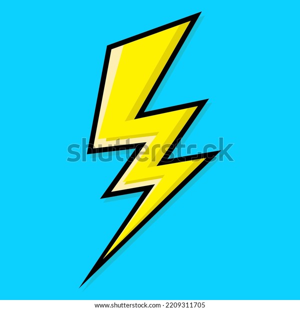 Yellow Electric Lightning Bolt Shading Effects Stock Vector (Royalty ...