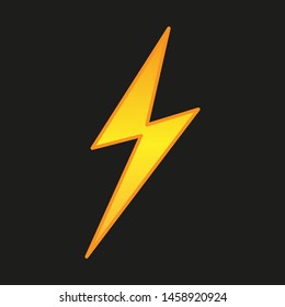 Lightning Bolt Neon Light Icon Electricity Stock Vector (Royalty Free ...