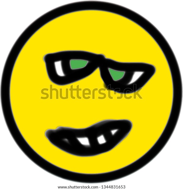 Yellow Emoji Vector Drawing: vector de stock (libre de regalías ...