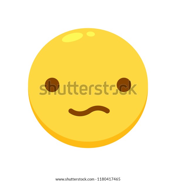 Yellow Emoticon Disagree Stock Vector (Royalty Free) 1180417465 ...