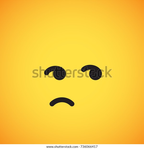 Yellow Emoticon Face Curious Vector Illustration Stock Vector (Royalty ...