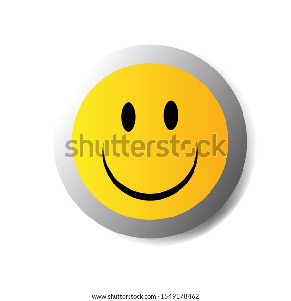 yellow face on white background vector