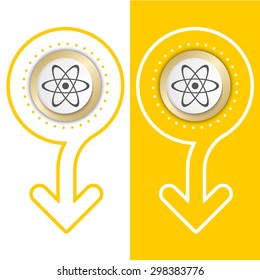 Yellow Flat Abstract Arrow Science Symbol Stock Vector (Royalty Free ...