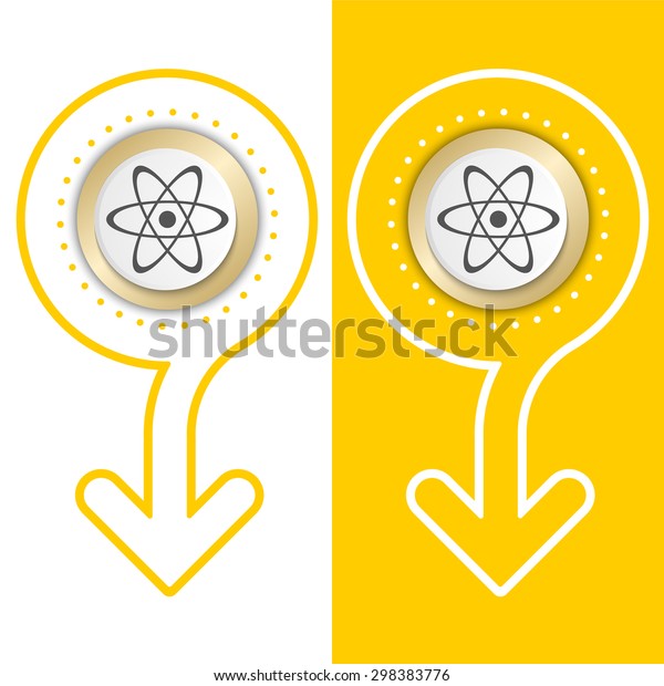 Yellow Flat Abstract Arrow Science Symbol Stock Vector (Royalty Free ...