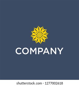 Yellow Flower Logo Stock Vector (Royalty Free) 1277002618 | Shutterstock