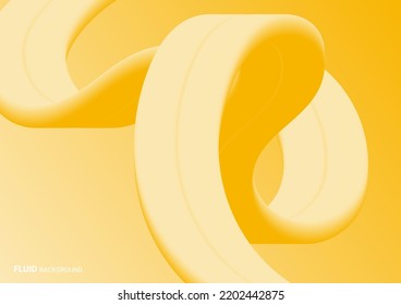 Yellow Fluid Flow Liquid Curve White Stock Vector (Royalty Free ...