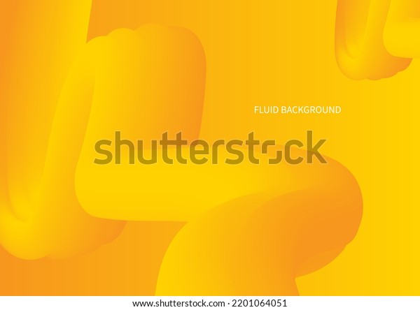 Yellow Fluid Flow Liquid Curve White Stock Vector (Royalty Free ...