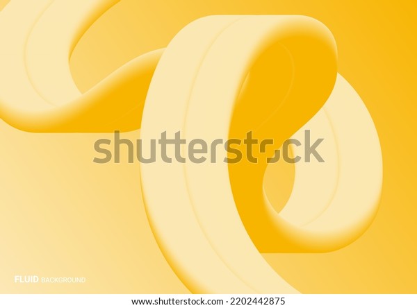 Yellow Fluid Flow Liquid Curve White Stock Vector (Royalty Free ...