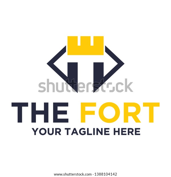Yellow Fort Logo Template Stock Vector (Royalty Free) 1388104142 ...