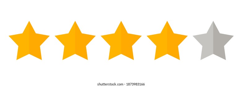 Yellow Four Star Icon Vector Stock Vector (Royalty Free) 1873983166 ...