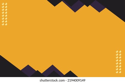 Yellow Frame Background Decorated By Black Stock Vector (Royalty Free ...