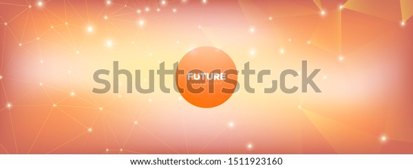 Yellow Futuristic Connection Technology Texture Big Stock Vector ...