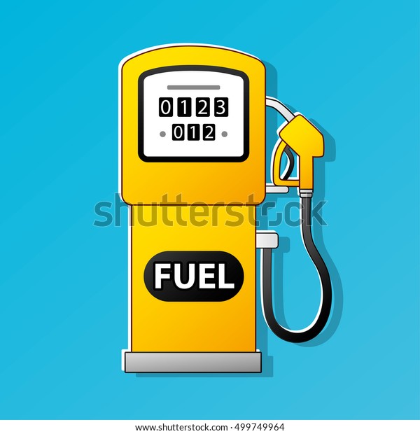 Yellow Gas Fuel Pump Icon Stock Vector (Royalty Free) 499749964
