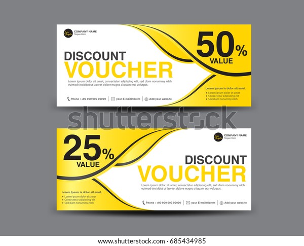 Yellow Gift Voucher Template Layout Business Stock Vector (Royalty Free ...