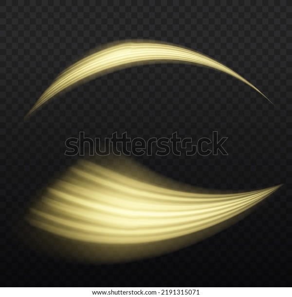 Yellow Glowing Motion Line Dynamic Golden Stock Vector (Royalty Free ...