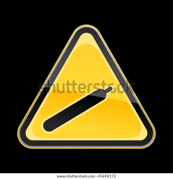 Yellow Golden Hazard Warning Sign Gas Stock Vector (Royalty Free ...