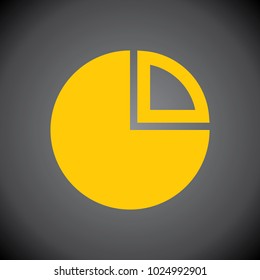 Yellow Graph Icon On Black Background Stock Vector (Royalty Free ...