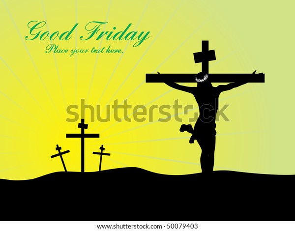 Yellow Green Background Crosses Jesus Cross Stock Vector (Royalty Free ...