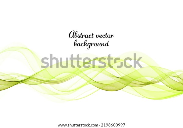 Yellow Green Lines Wavy Transparent Wave Stock Vector (Royalty Free ...