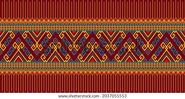 Yellow Green Tribe Native Seamless Pattern Stock Vector (Royalty Free ...