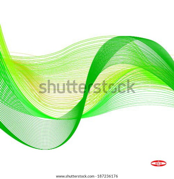 Yellow Green Wave Line On White Stock Vector (Royalty Free) 187236176 ...