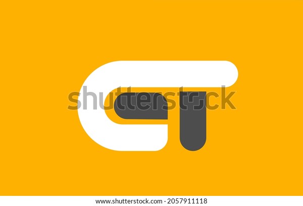 Yellow Grey Combination Logo Letter Gt Stock Vector (Royalty Free ...