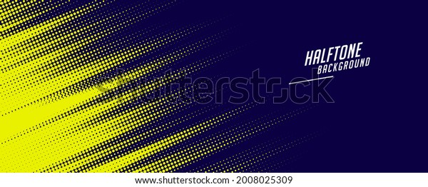 Yellow Halftone On Blue Background Vector Stock Vector (Royalty Free ...