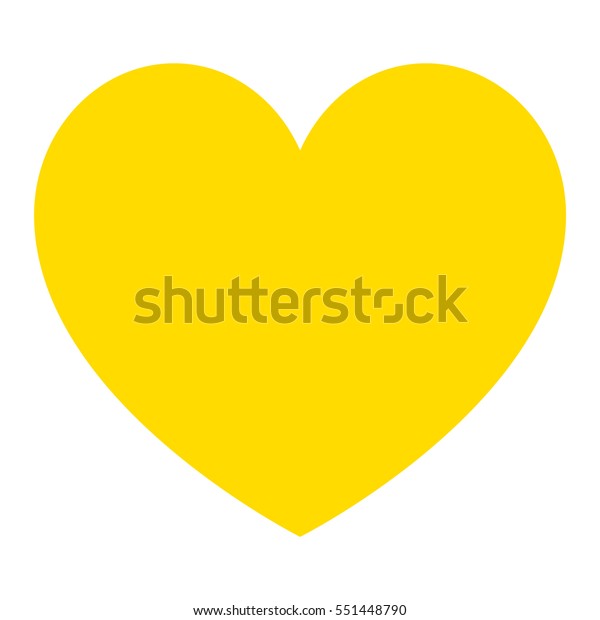Yellow Heart Vector Eps Stock Vector (Royalty Free) 551448790 ...