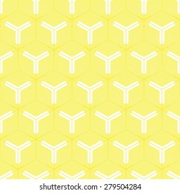 Yellow Hexagons Texture Seamless Geometric Pattern Stock Vector ...