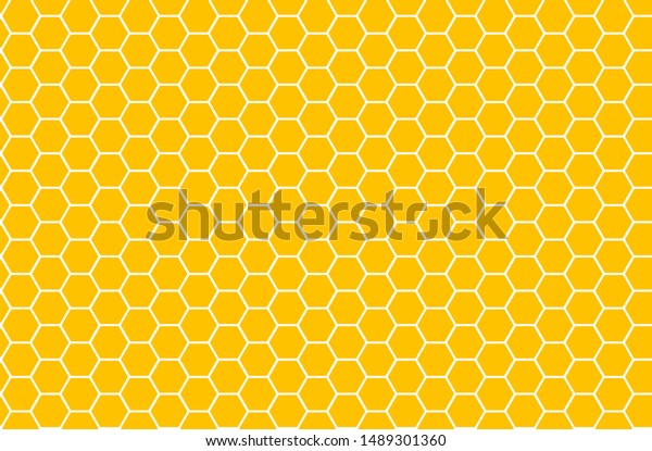 Yellow Honeycomb Honey Seamless Pattern Vector Stock Vector (Royalty ...
