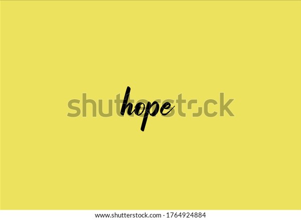 Yellow Hope Hand Drawn Design Yellow Stock Vector (Royalty Free ...
