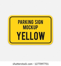 Yellow Horizontal Sign Parking Zone Road Stock Vector (Royalty Free ...